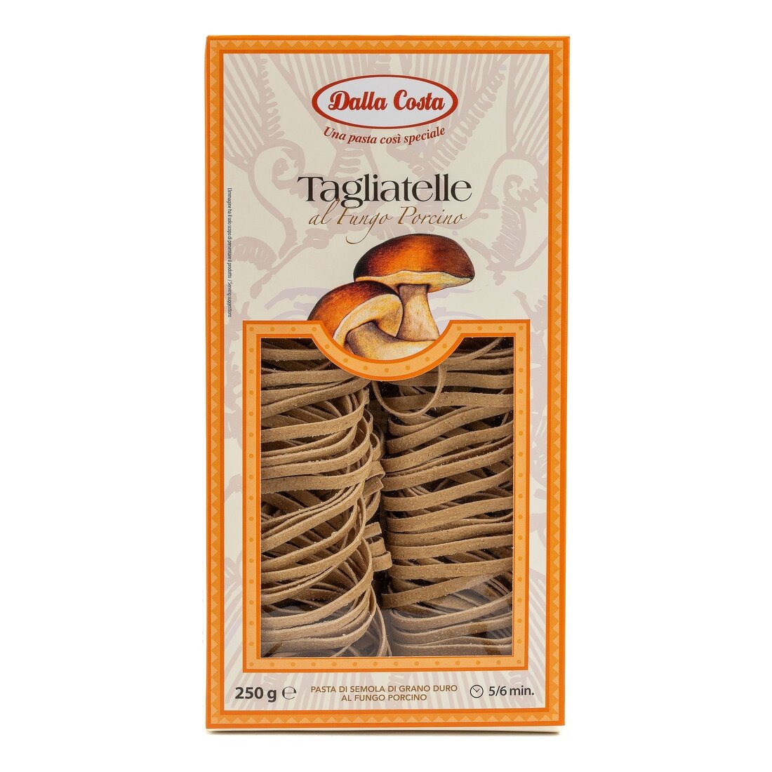 Тальятелле Dalla Costa, с белыми грибами, Италия, коробка 250 г