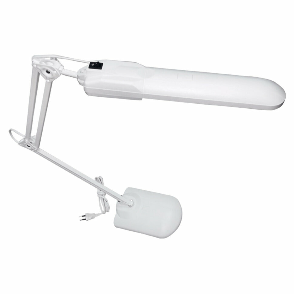 Настольная лампа светильник Дельта + на подставке, люминесцентная, цоколь 2G7, 11 Вт, белый, 236639