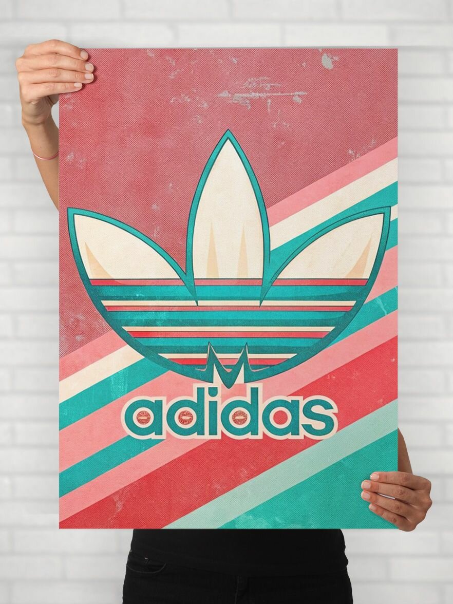Плакат на стену для интерьера Бренды (Адидас - Adidas 3) - Постер по моде и одежде формата A2 (42x61 см)