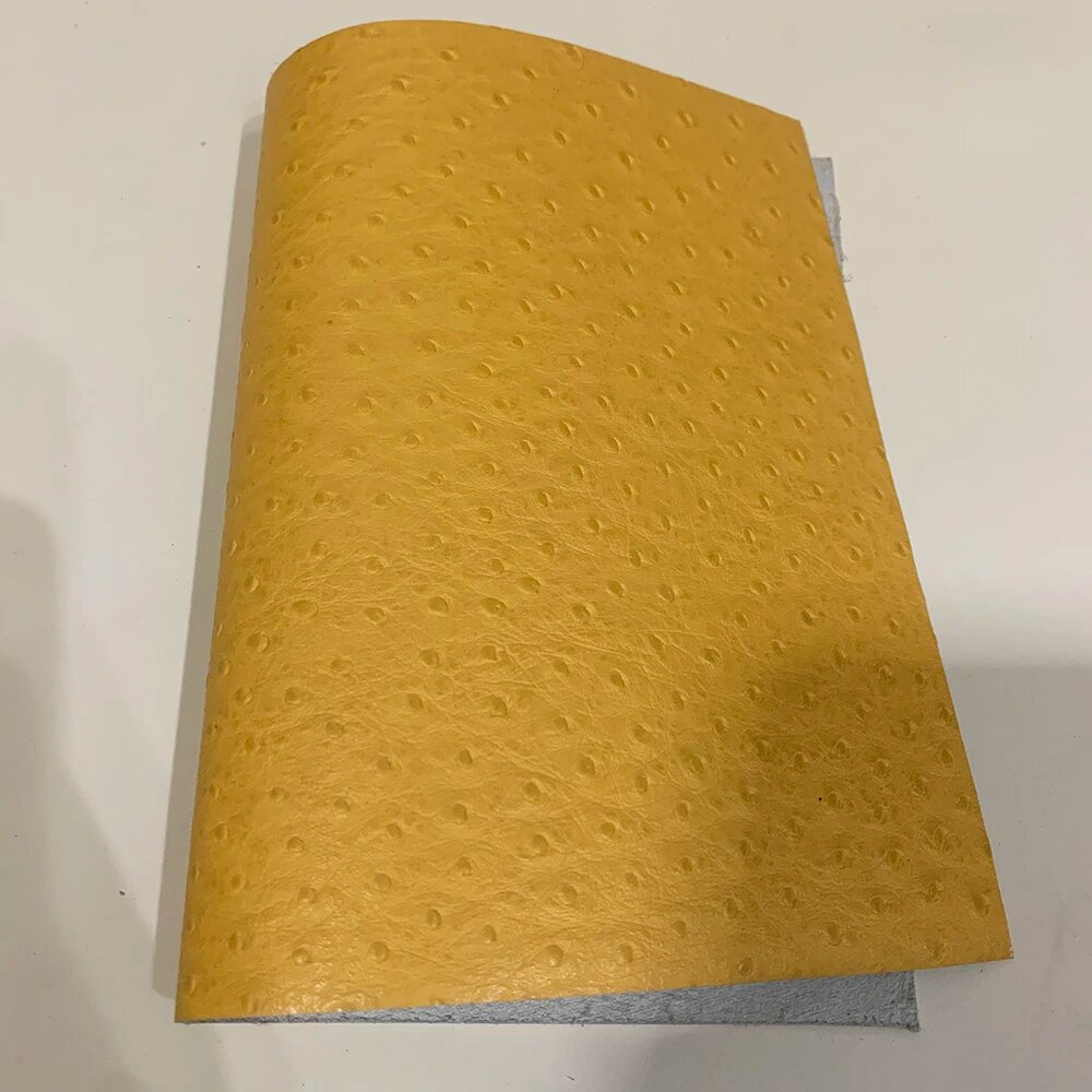 Кожа для сумок, карри, тиснение под страуса T201