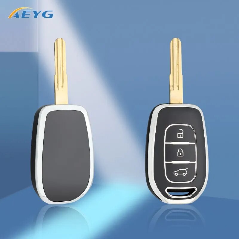 Чехол для автомобильного ключа из ТПУ для Рено! Renault Kwid Traffic Symbol For Dacia Sandero Logan Duster,3 кнопки