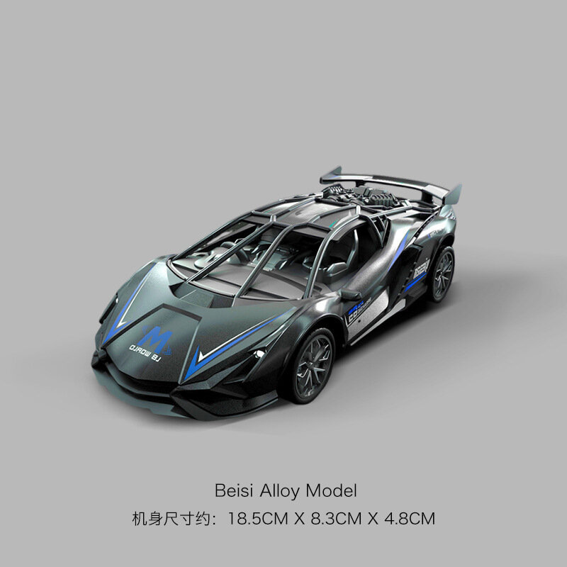 Детская инерционная световая музыкальная спортивная машинка-игрушка для мальчиков, устойчивая к падениям, неоновая модель гоночного автомобиля.