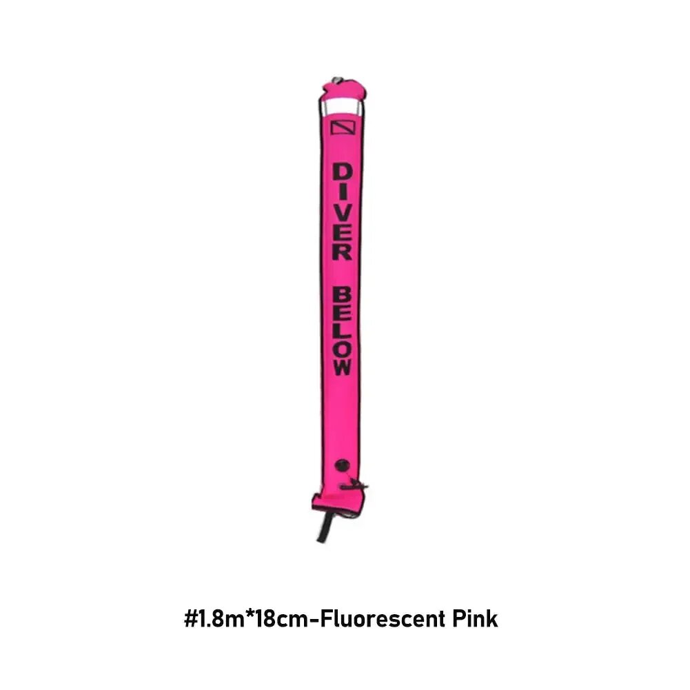 Профессиональный надувной буй для дайвинга 1.2/1.5/1.8 м Розовый, 1.8m 18cm