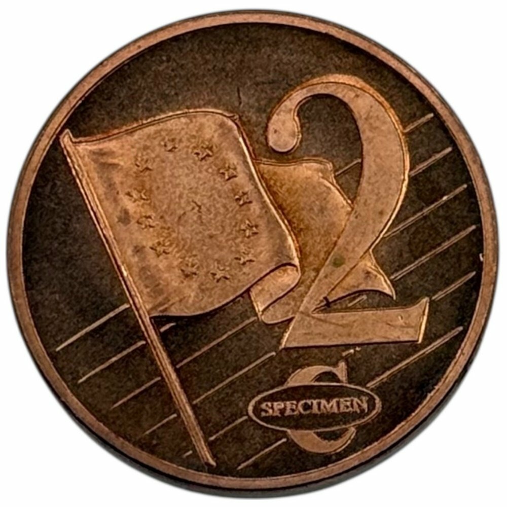 Мальта 2 евроцента 2003 г. Specimen (Проба) — фото 1