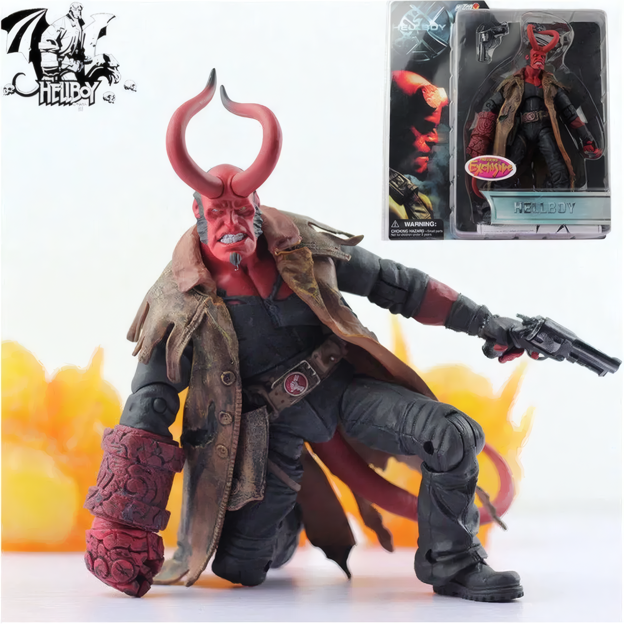 Фигурка Хеллбой с рогами - Hellboy II The Golden Army 18см сын демона