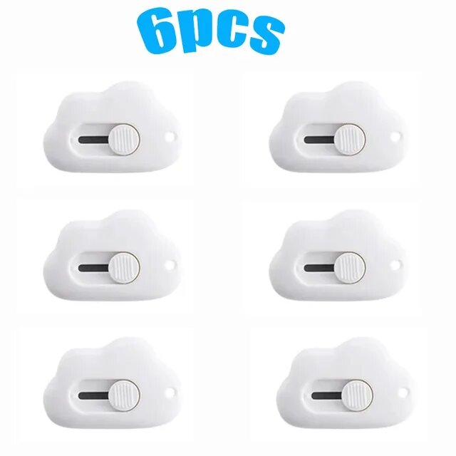 Милый миниатюрный портативный многофункциональный нож/резак для бумаги/лезвие/канцелярские принадлежности в виде кролика облачного цвета (набор из 1/2/3/6 предметов)