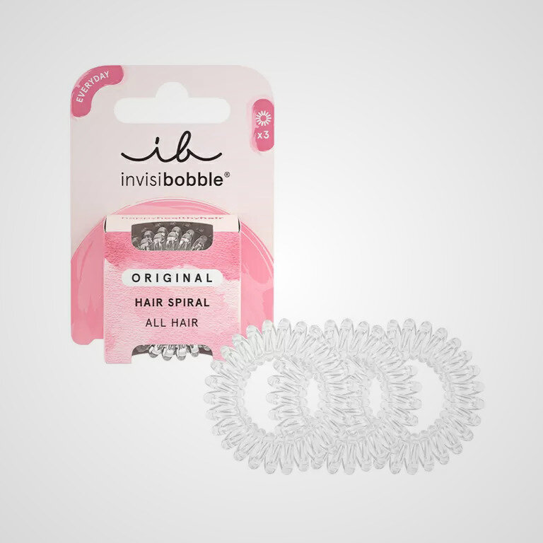 Резинка-браслет для волос Original Crystal Clear Invisibobble Original Crystal Clear Резинки для волос 3 шт