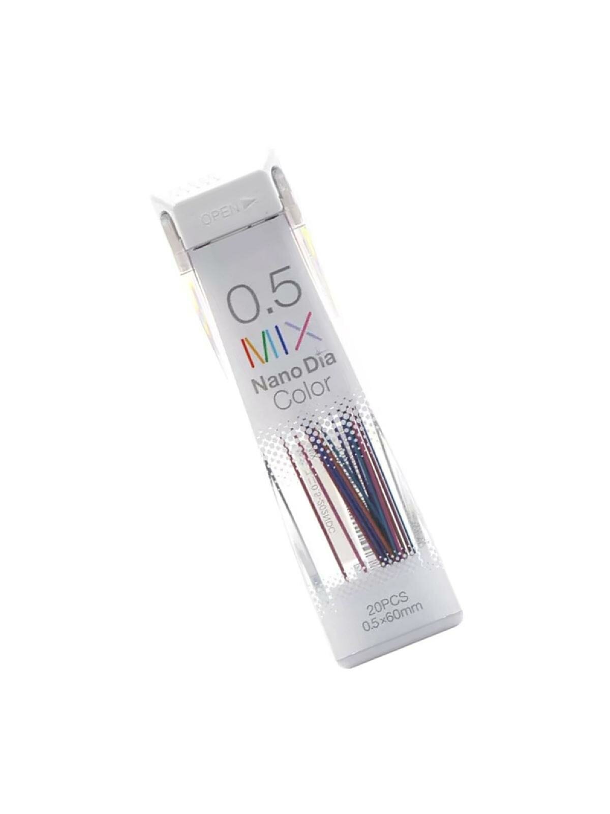 1 коробка грифельного сердечника автоматического карандашного цвета толщиной 0,5 мм