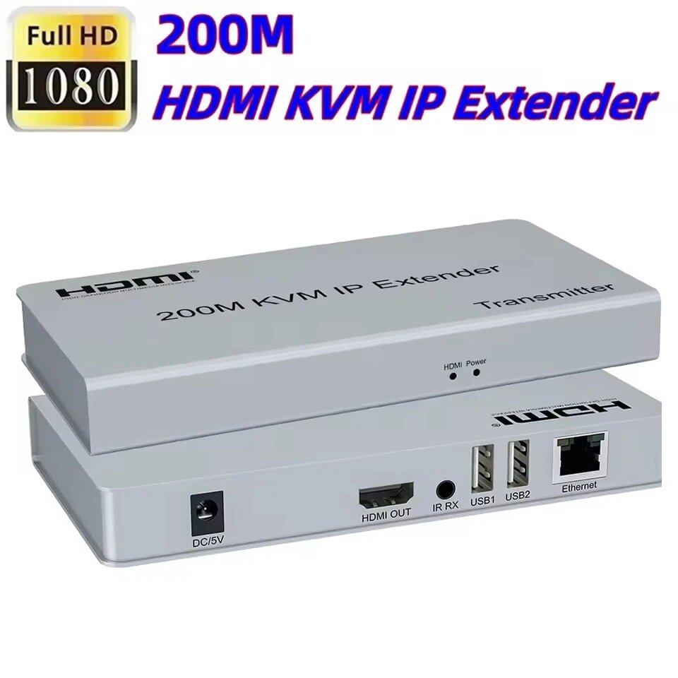 Удлинитель HDMl R]45 4K 60 м 120 м 200 м KVM HDMl Удлинитель с USB KVMAudio HDMl 200M KVM, AU Plug
