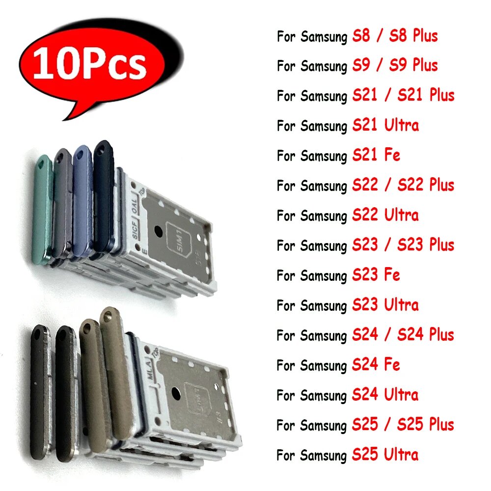 10 шт, двойной лоток для SIM-карт, держатель для чипов, замена держателя для S25 S25Plus Mix