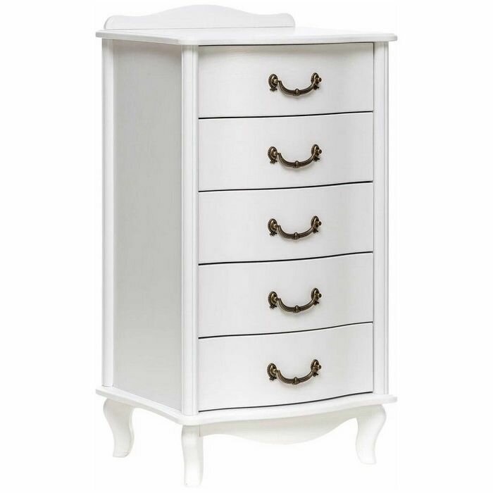 Комод "Джульетта" узкий 5 ящ.(молочный дуб) Вис