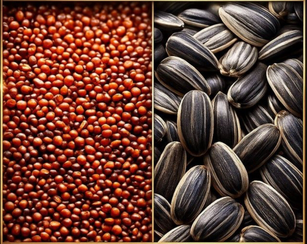 Корм для Лесных мелких птиц 1 кг просо и семечки подсолнечника.