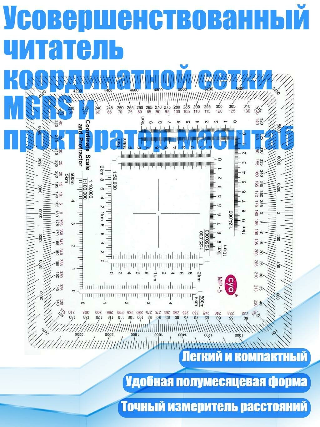Усовершенствованный читатель координатной сетки MGRS и прокторатор-масштаб