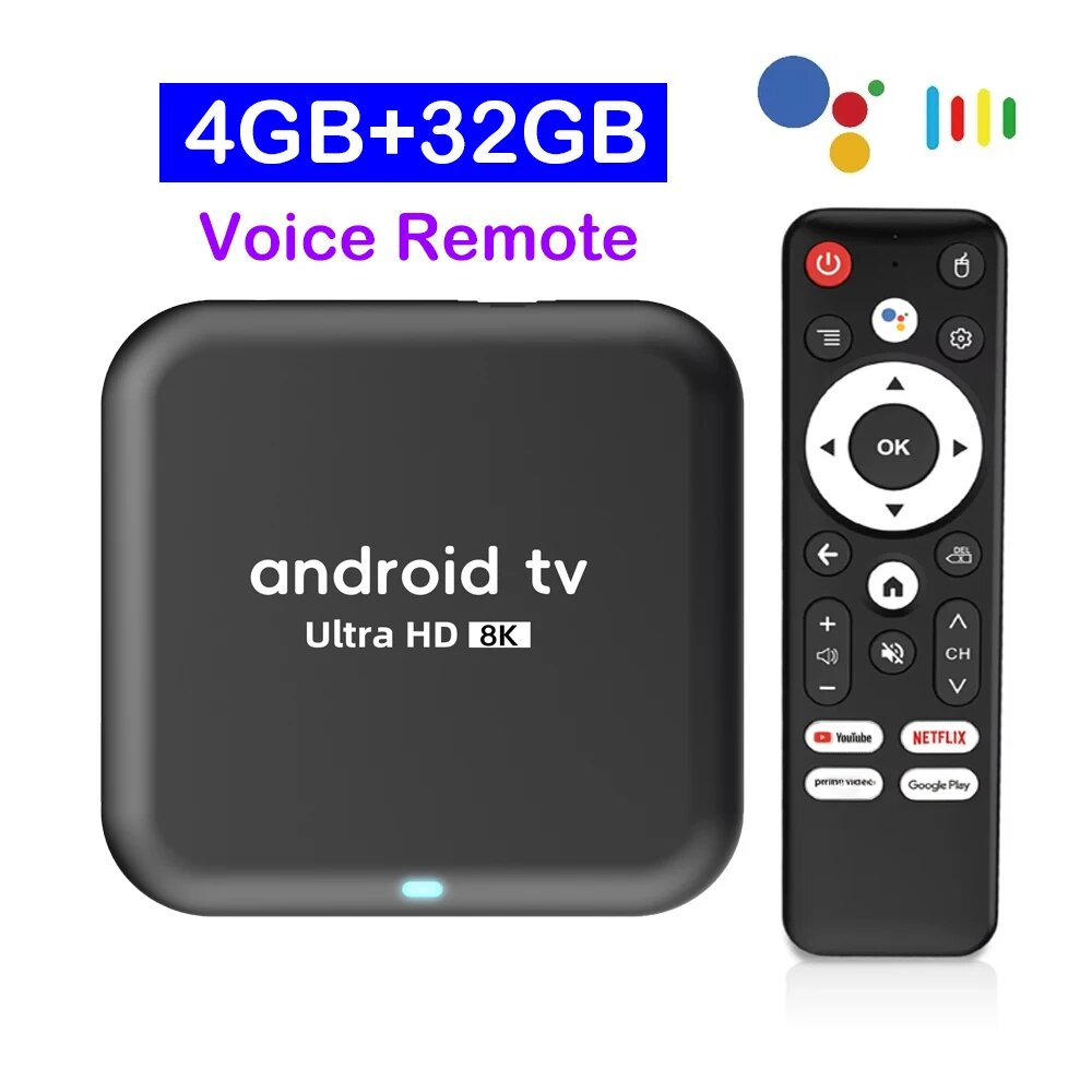 ТВ-бокс BLKJ RK3518 Android 16 8K 4/8 ГБ ОЗУ 128/256 ГБ ПЗУ US Plug, 4G 32G Voice Remote