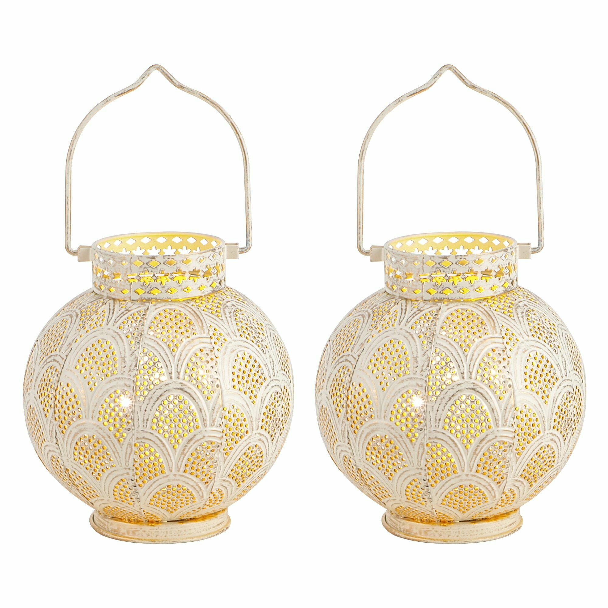 Набор из 2 марокканских декоративных ламп, высотой 7', работающих на батарейках, беспроводные лампы