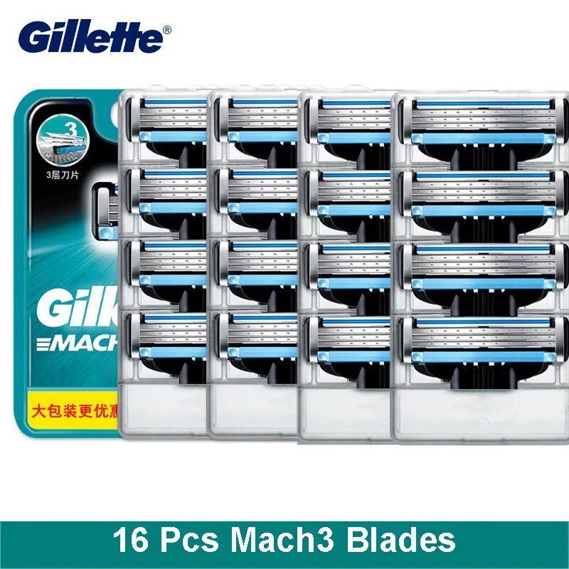 Gillette Mach3 Лезвия для бритья 16 шт