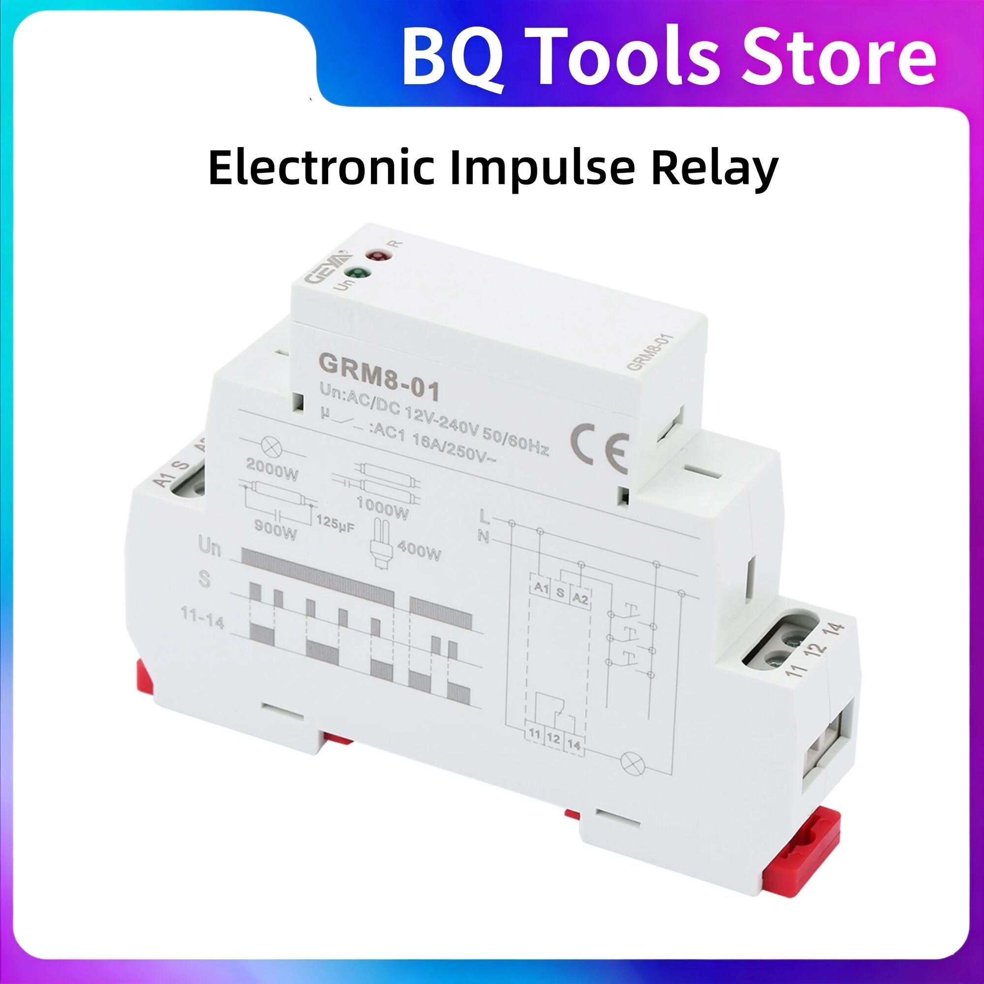 Импульсное реле VBESTLIFE GRM8-01 AC/DC12-240V