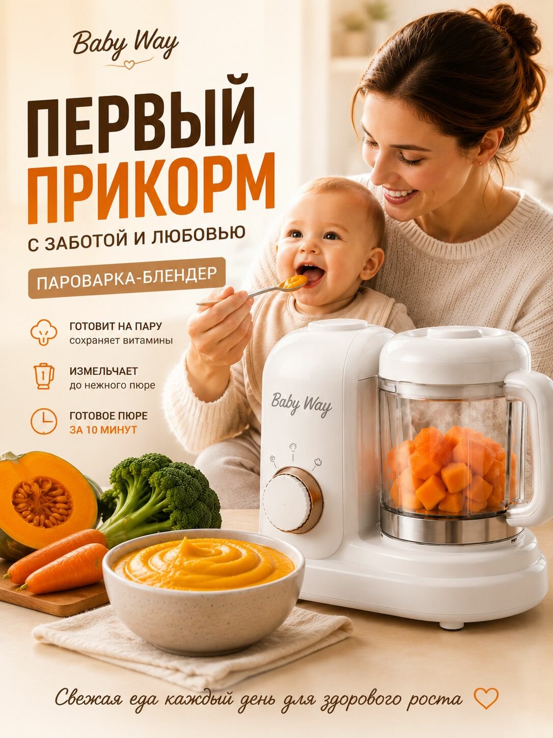 BABYWAY Стационарный блендер Blender_1, белый