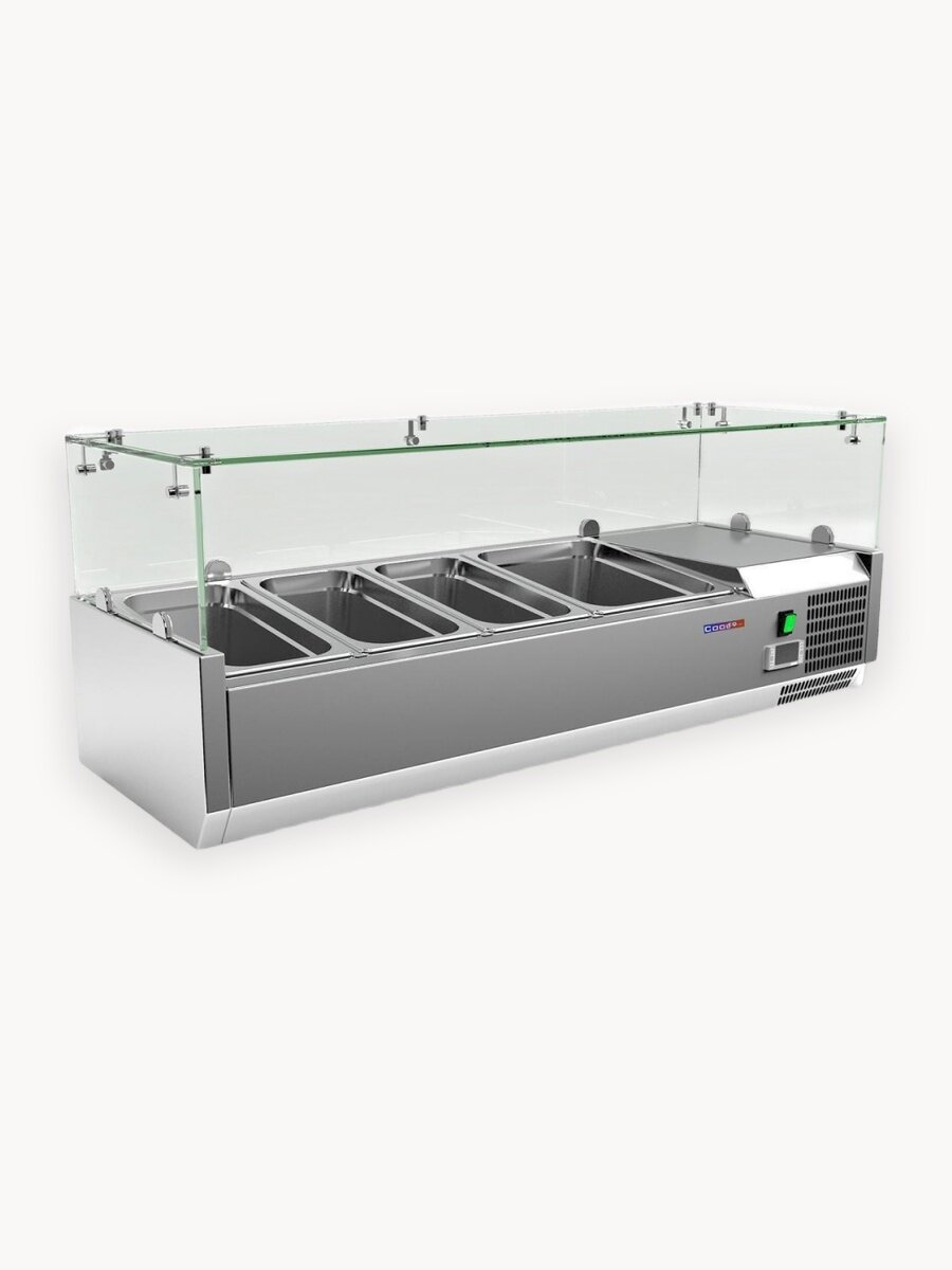 Настольная холодильная витрина Cooleq VRX 1200/380, 40,3 л, 1200x395x440 мм