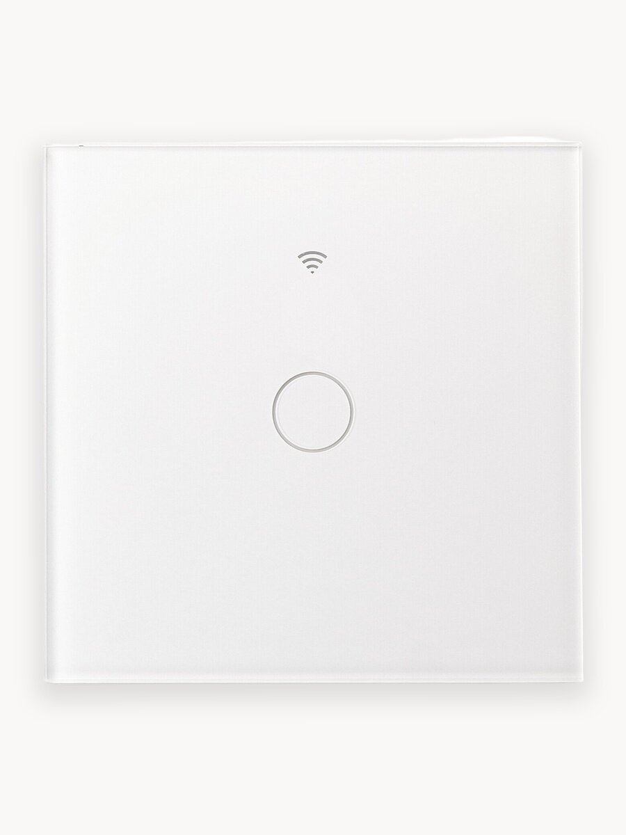 Умный выключатель с Алисой, выключатель одноклавишный, универсальный без нуля и с нулем, Умный дом с Алисой