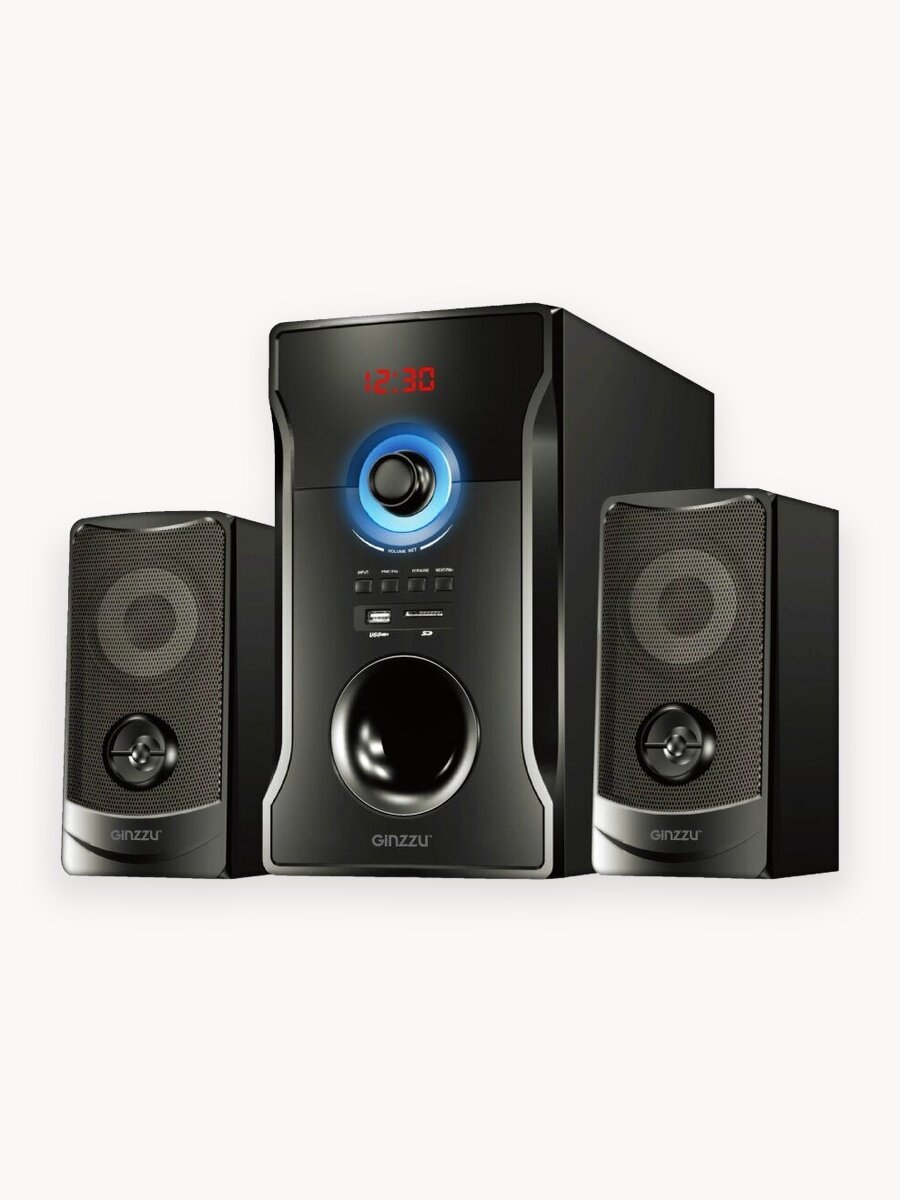 Колонка Ginzzu GM-426, Акустическая система 2.1, 60W/BT/USB/SD/FM/ДУ