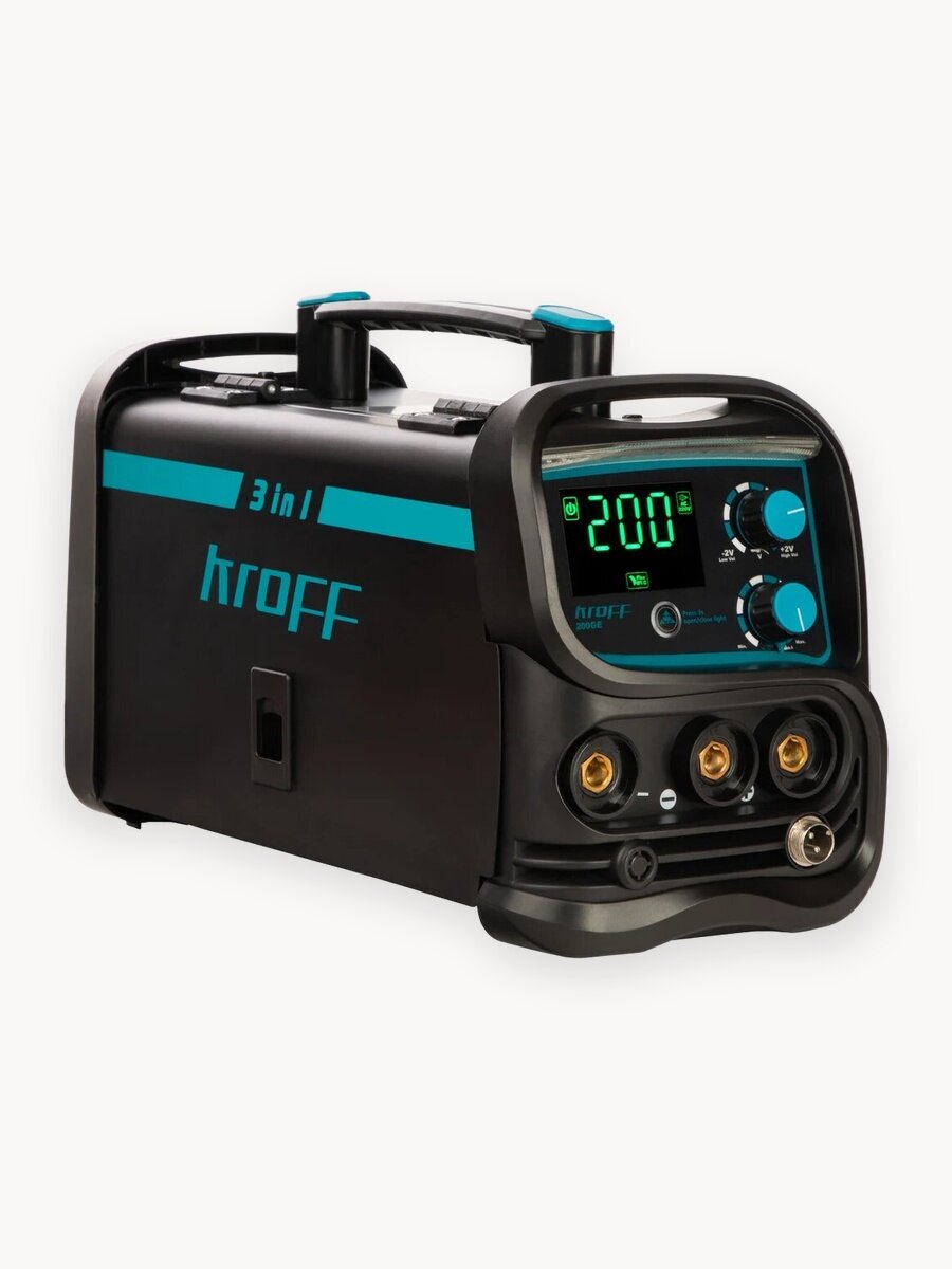 Сварочный полуавтомат 200GE Kroff 720240, из нержавеющей стали, 3 в