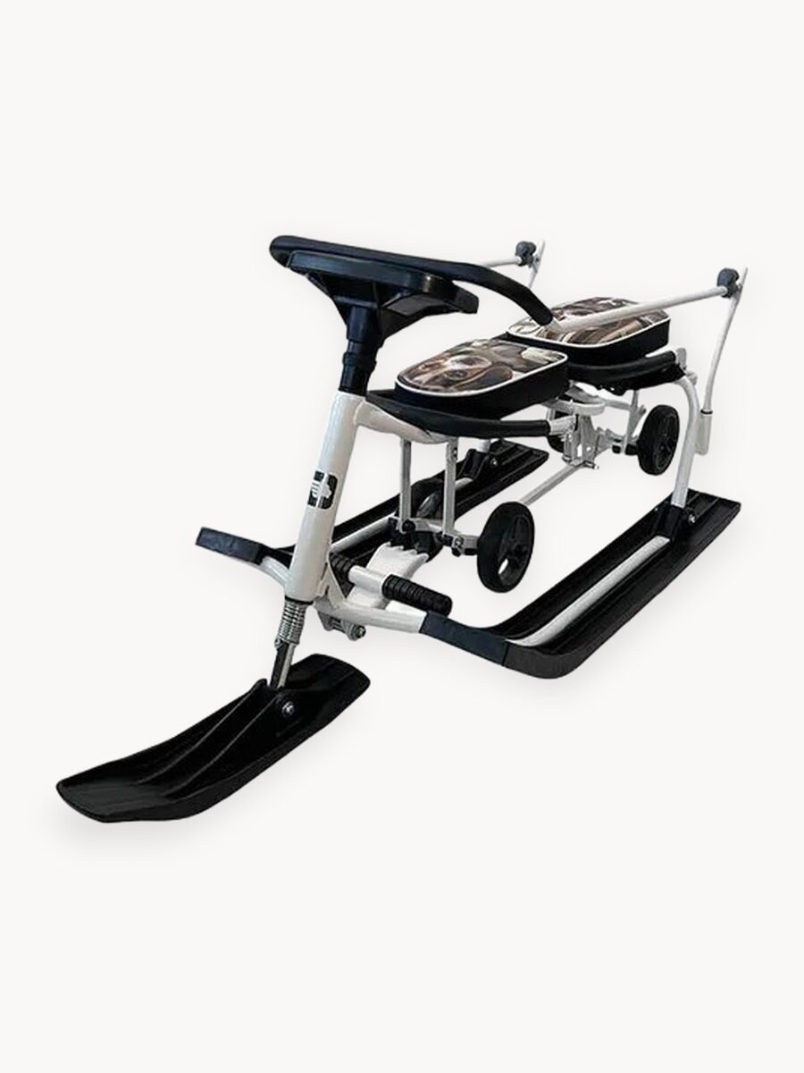 Снегокат барс TWINS "Baby Wheel", для двоих, металл, пластик, с колесами