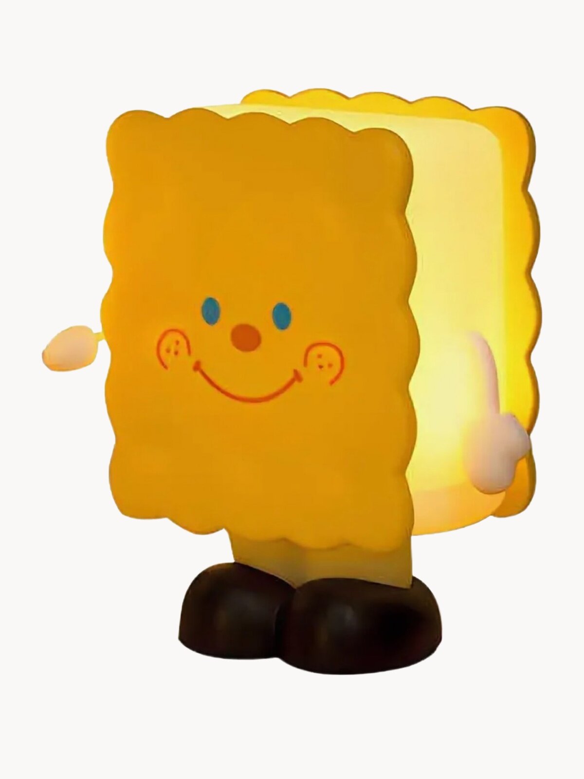 Светильник ночник беспроводной "Печенье" детский, пластик/силикон, USB, желтый