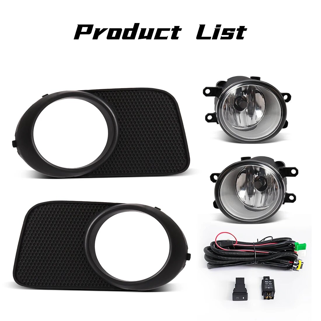Фары Противотуманные Для Toyota Wish 2004-2005, Галогенные, С Дневными Ходовыми Огнями (DRL), Передние Бамперные Фонари