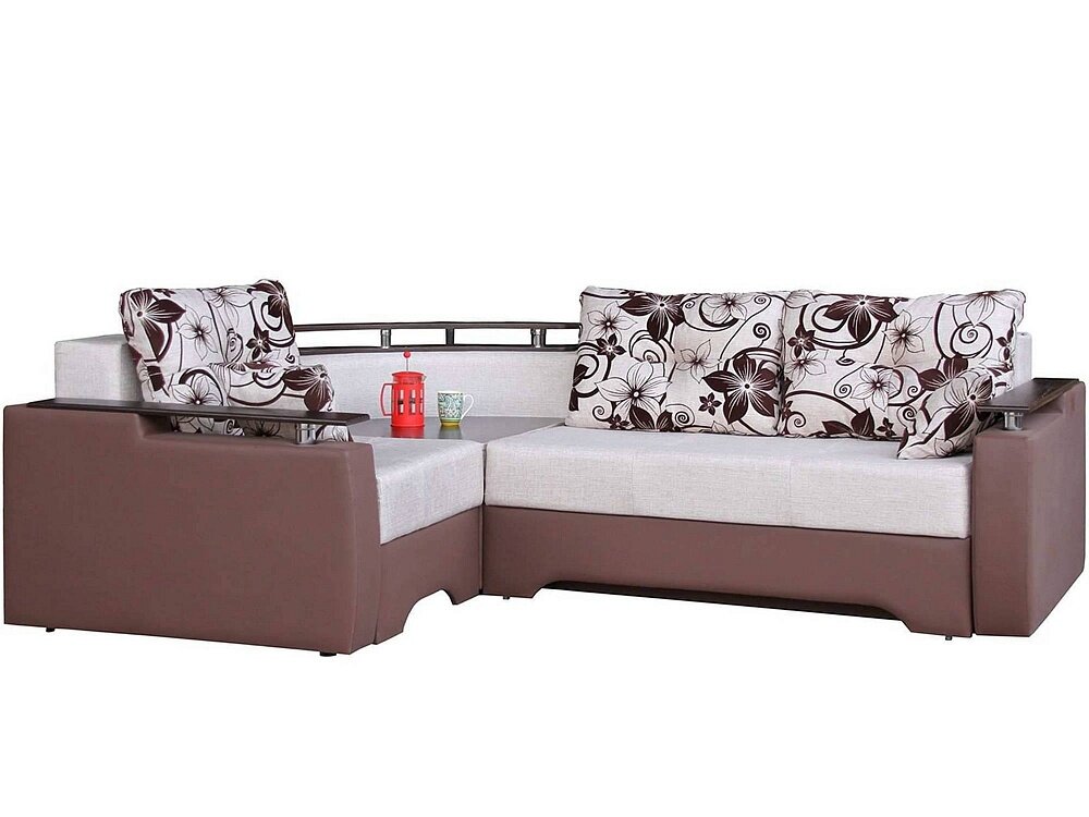 Угловой диван Комфорт 2 Флау, еврокнижка, 254х178х80 см, с ящиком для белья
