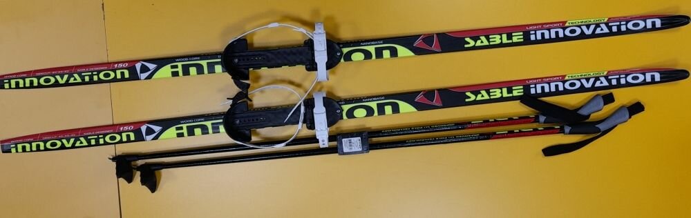 Лыжи комплект SABLE INNOVATION sport 150 см с креплениями "цикл" р.28-36