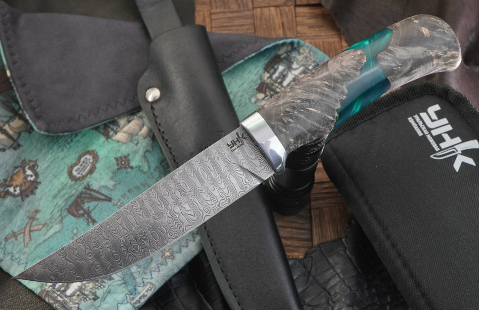 Уральская ножевая компания нож Лис, клинок ZDI-1016, рукоять древесина/акрил