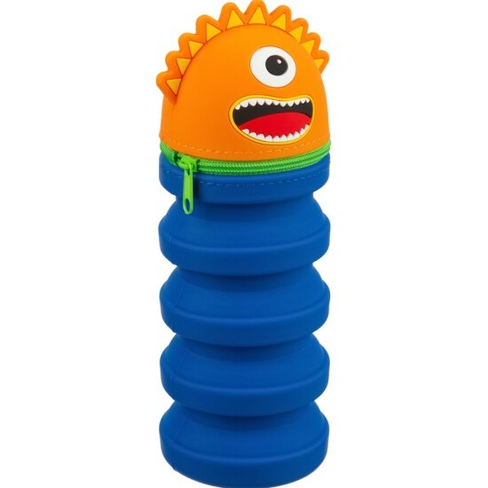 Пенал Комус Класс Монстрик силиконовый оранжевый