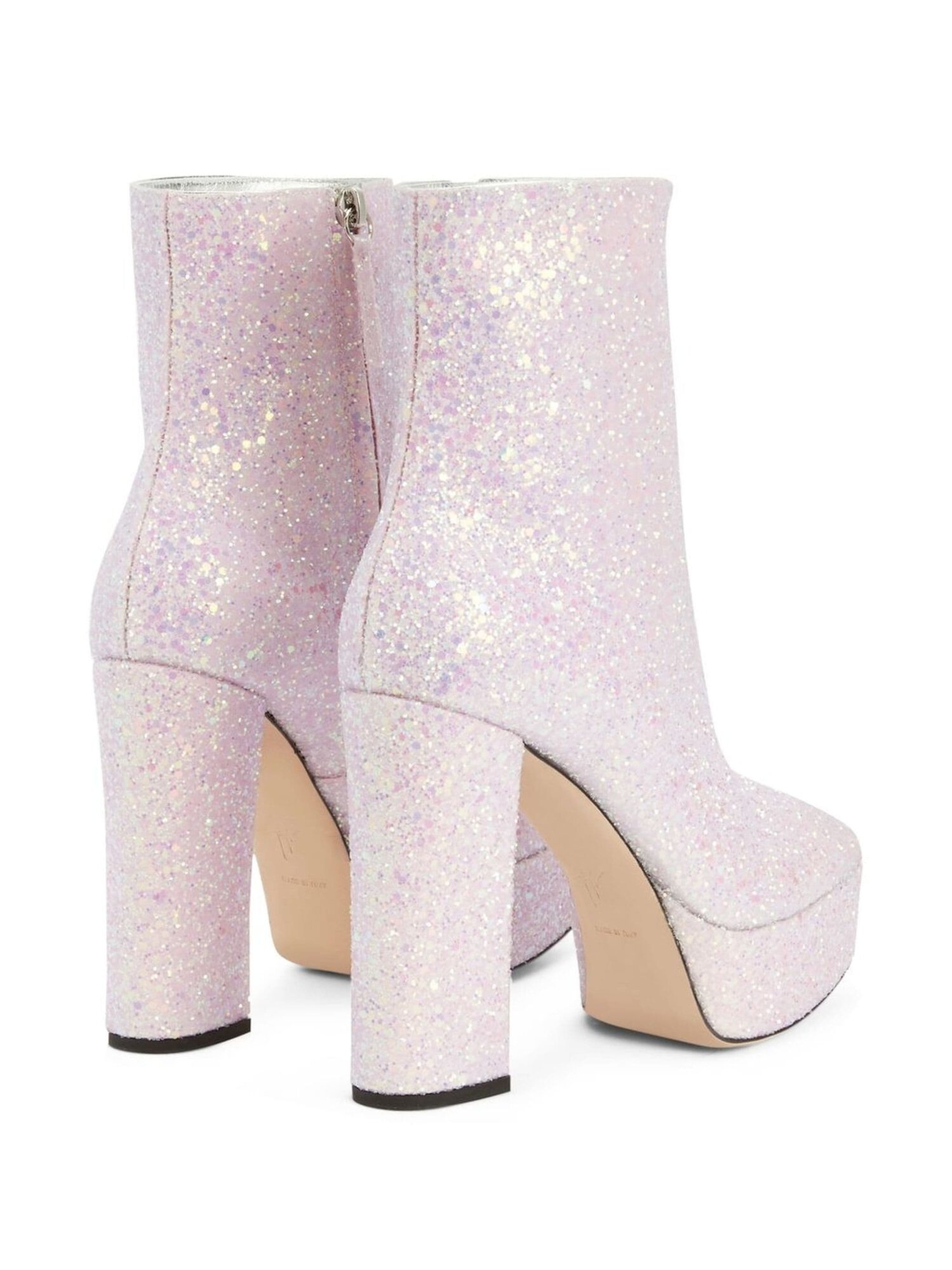 Ботильоны Giuseppe Zanotti Morgana Glitter 120, размер 42 EU, розовый — фото 1
