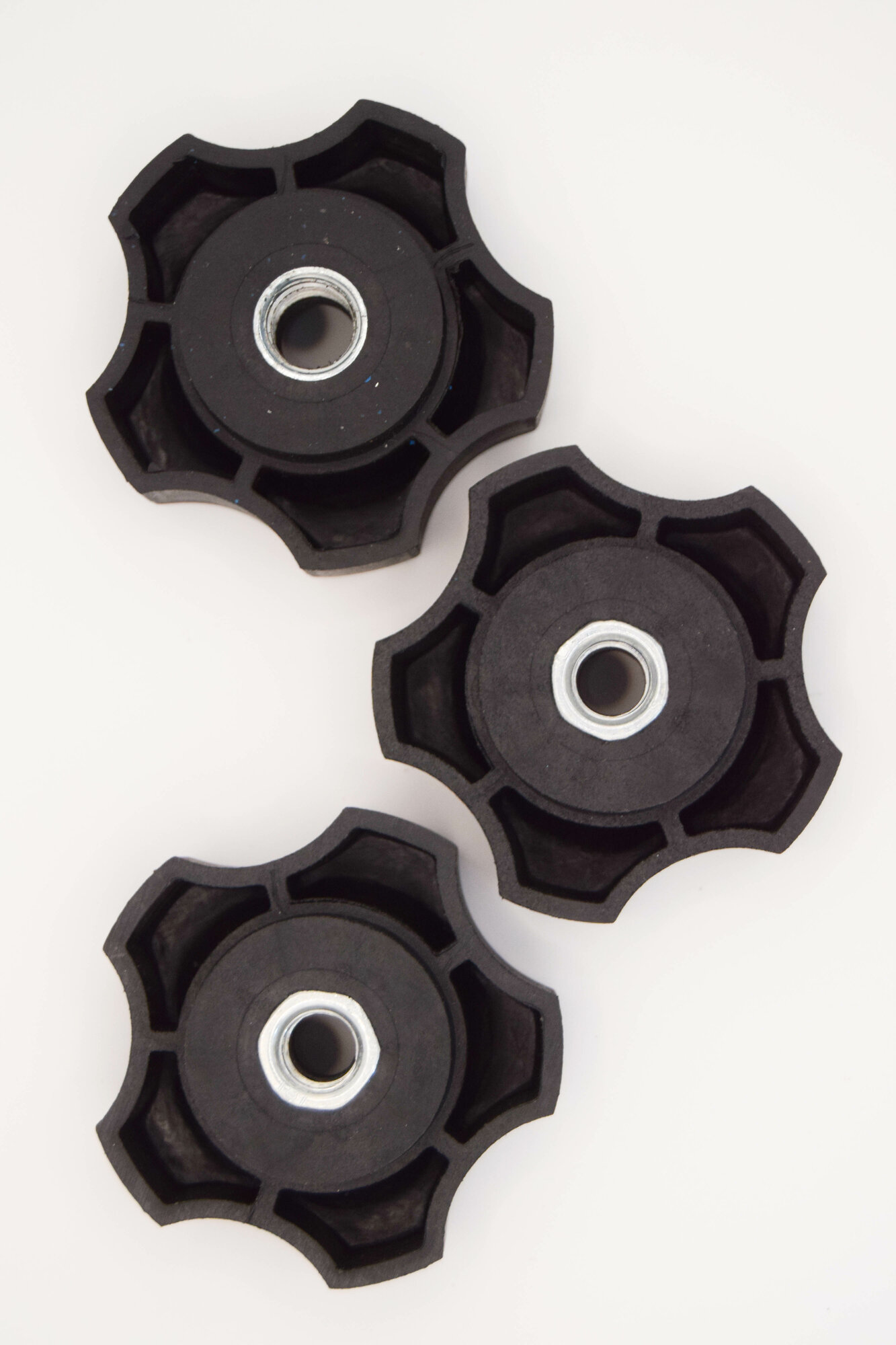 Барашковый винт FORSS М8, пластиковая гайка, чёрный, диаметр резьбы М8