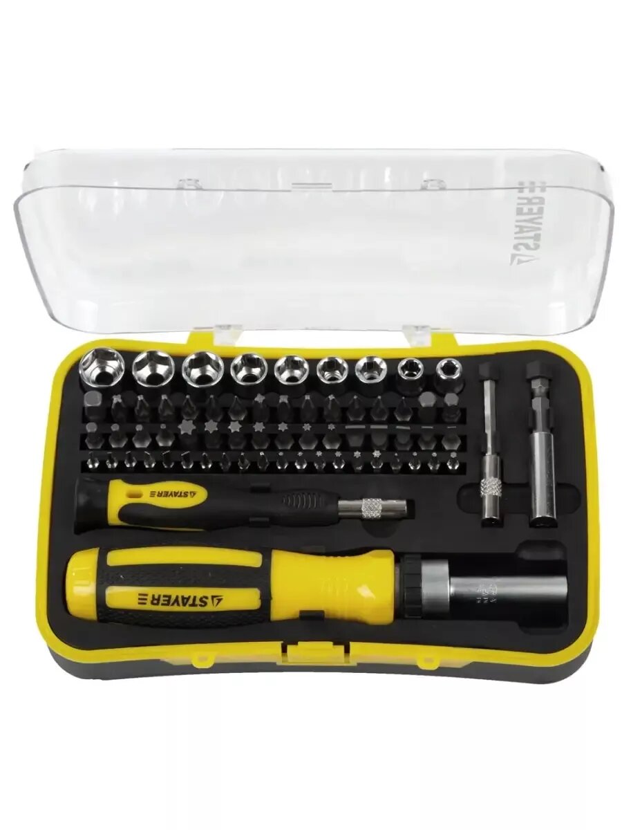 Отвертка реверсивная с насадками 65 пр STAYER 25310-H65
