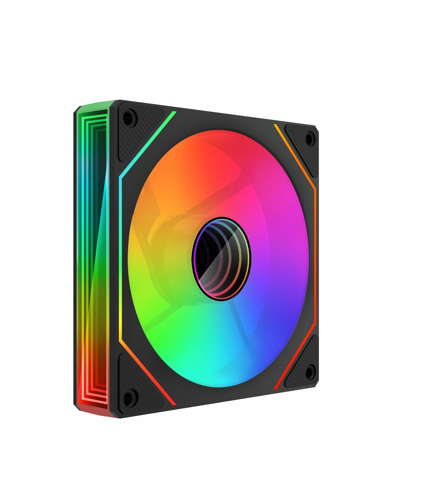 Черный 120 мм вентилятор для корпуса AUSEN prism7BP с aRGB подсветкой