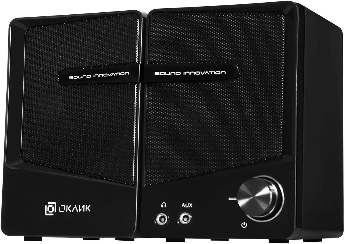 Колонки Oklick OK-126 2.0 черный 6Вт
