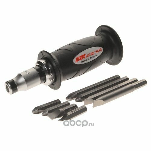 Отвертка с набором бит и резиновой ручкой 9 предметов JTC Jtc JTC5410