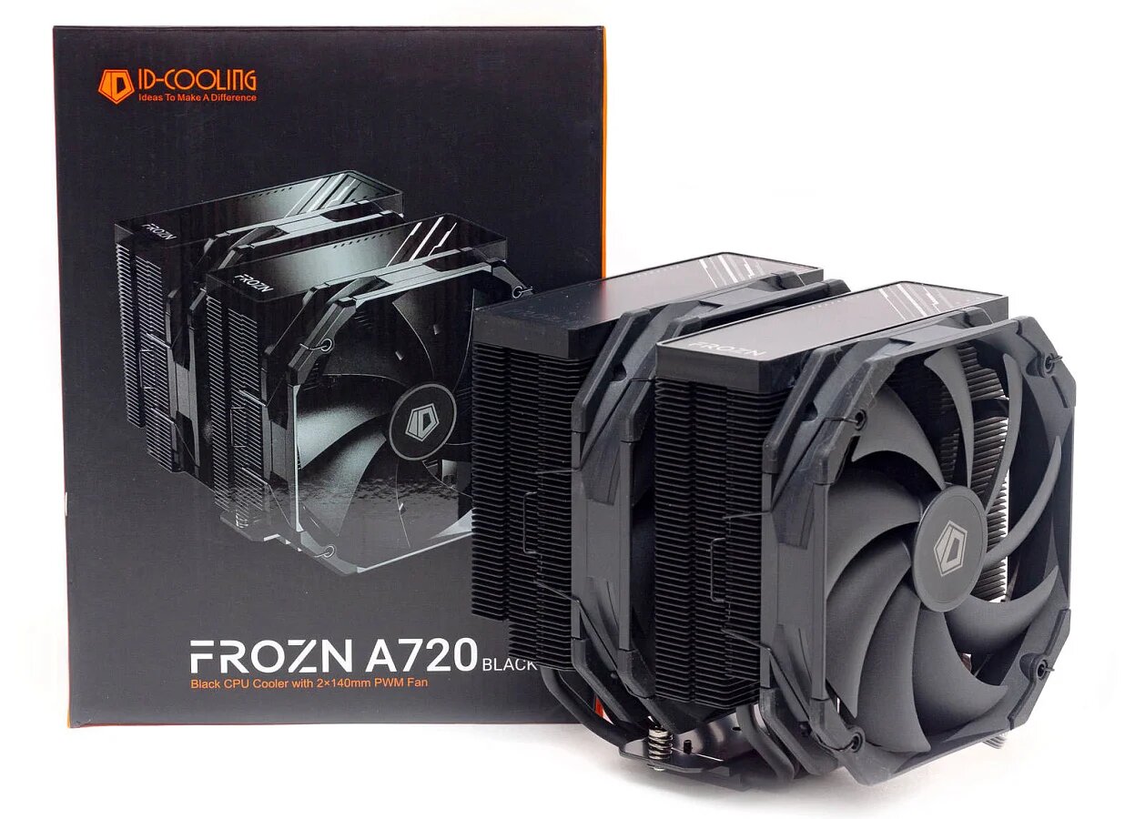 Кулер ID-Cooling A720 FROZN BLACK , для процессора, 140 мм, 2 вентилятора, 300Вт