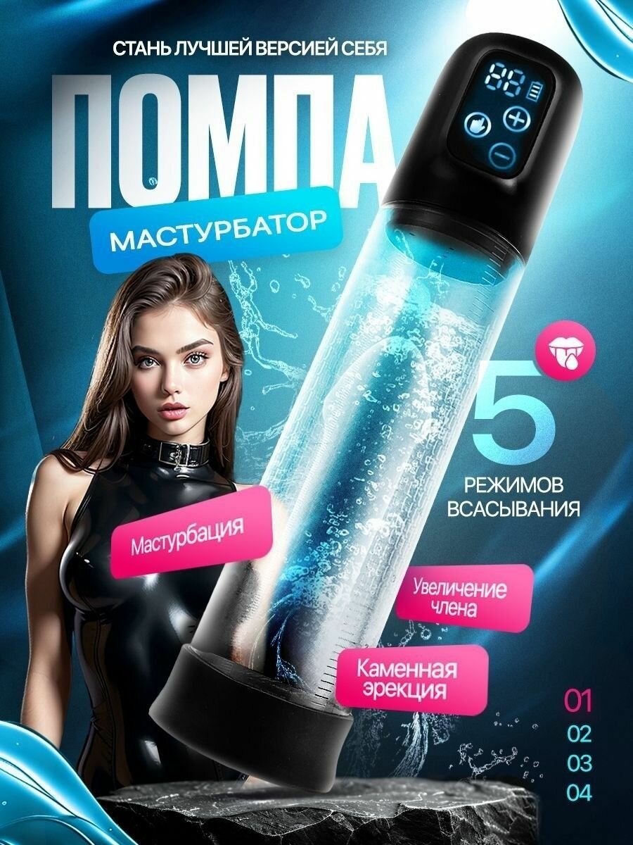 Помпа для члена автоматическая, гидропомпа для повышения потенции