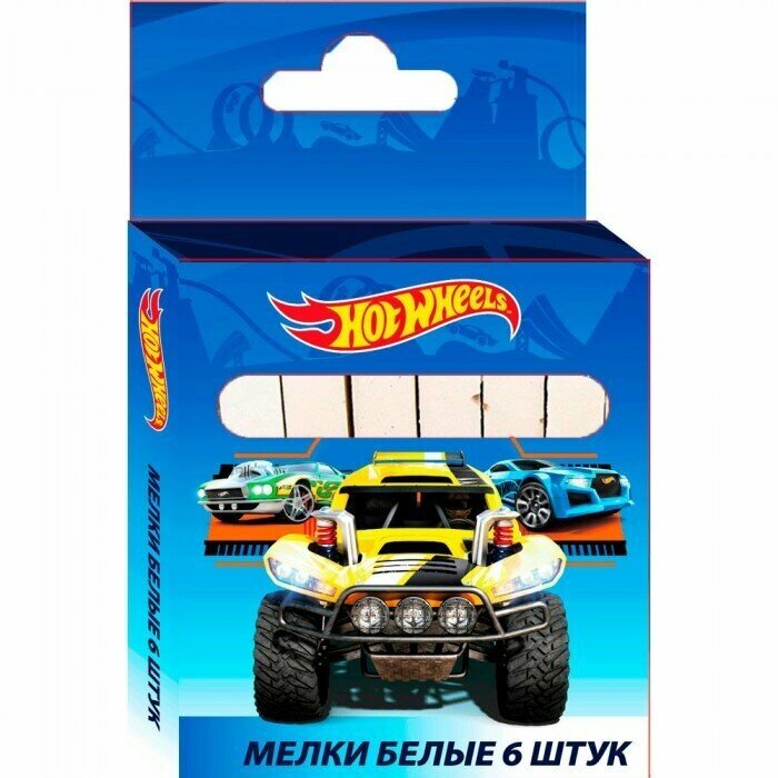 Мел белый Hot Wheels, 6 шт в упаковке Centrum 89268
