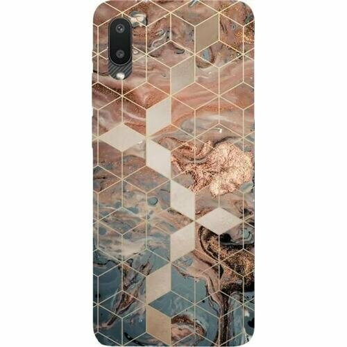 Чехол (клип-кейс) Gresso для Samsung Galaxy A02 Meridian золотистый/синий (GR17AAAE8918)