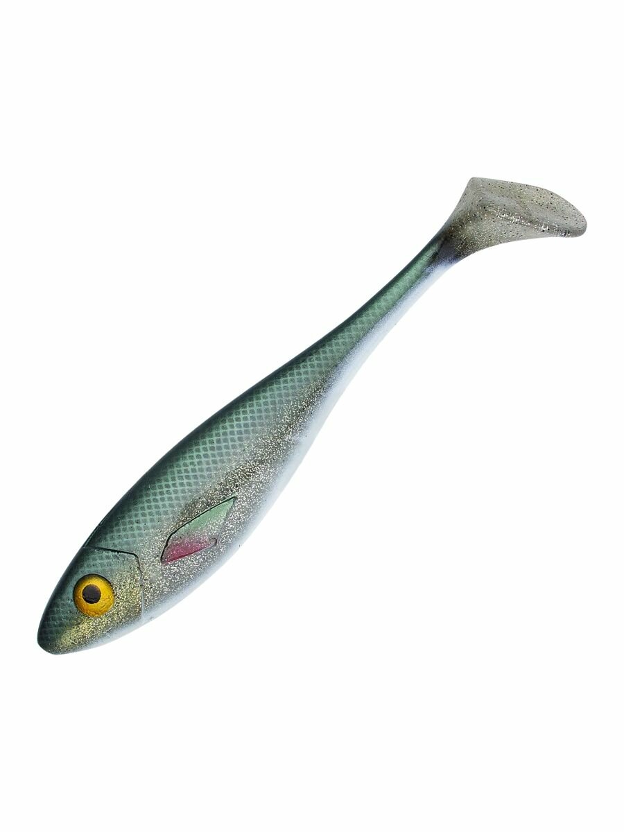 Приманка силиконовая виброхвост Gator Gum, 32 см, 1 шт, SilverSmelt