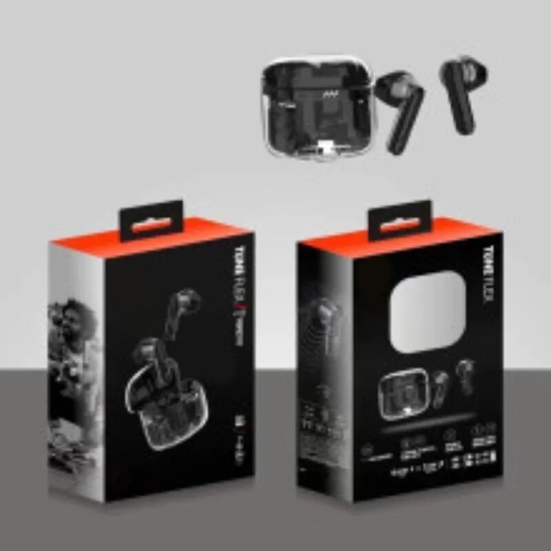 Классический New TUNE FLEX Little Crystal Bean True Wireless Bluetooth Earphones In Ear Transparent Sports Earphones Universal