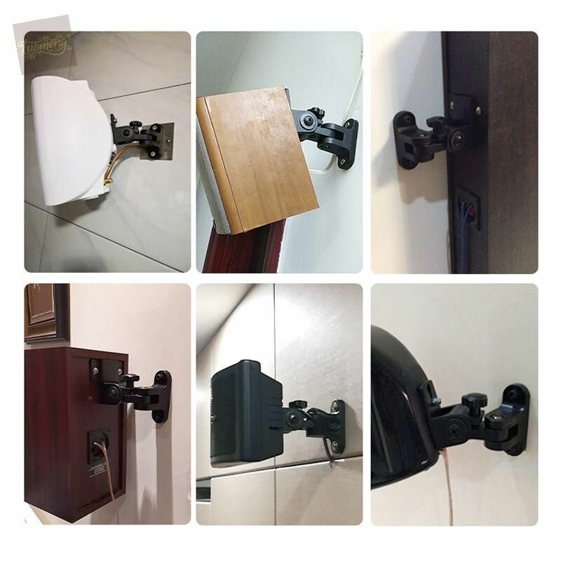 Кронштейн для колонок настенный (чёрный)/ Крепление для колонок/ (Комплект 2 шт)