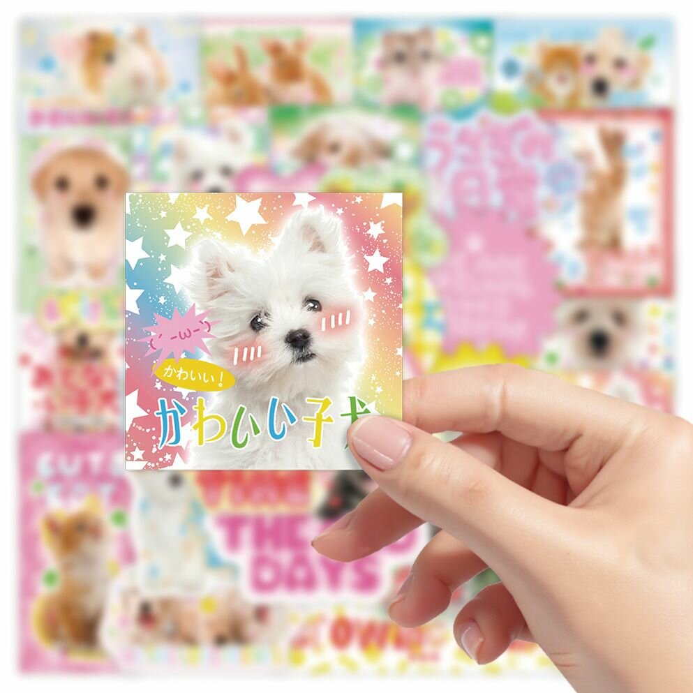 40 шт./компл. ретро милые наклейки ручной работы с животными