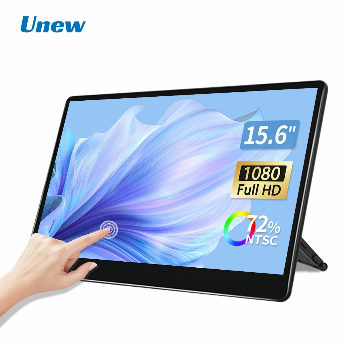 Unew 15.6 дюймов сенсорный экран портативный монитор ЖК 1080 IPS HDMI VGA DVI промышленный вход игровой монитор для Xbox Switch ноутбук PS4