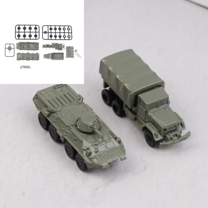 Модель песочного стола 4D сборка 1/144 BTR80 и M35 Marbit