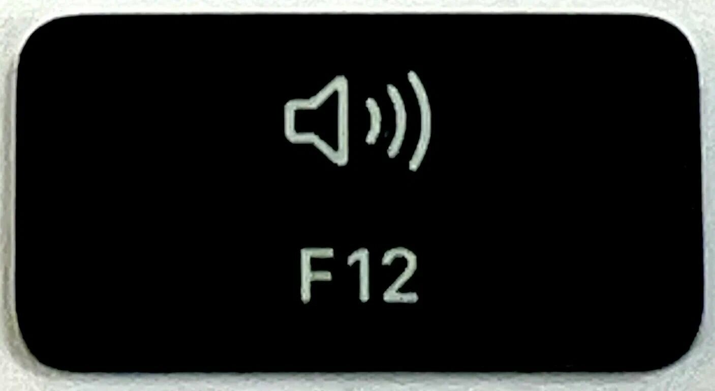 Клавиша, кнопка "F12" для MacBook Air 13 2020 M1/ intel (A2337, A2179)Американская расклада-US, Европейская раскладка- UK Цвет: Черный